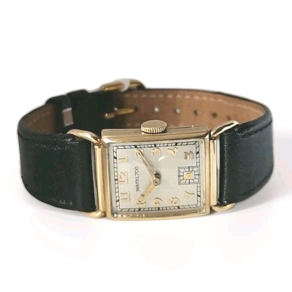 1941 Vintage HAMILTON Essex, Stunning Silver Dial Grade 980 10k GF Case ...