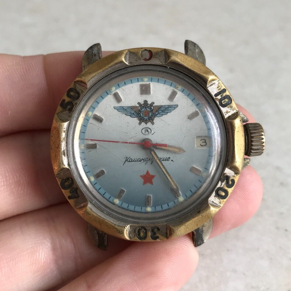 Watch Vostok Komandirskie Wostok Vintage Wristwatch USSR Rare Russia ...