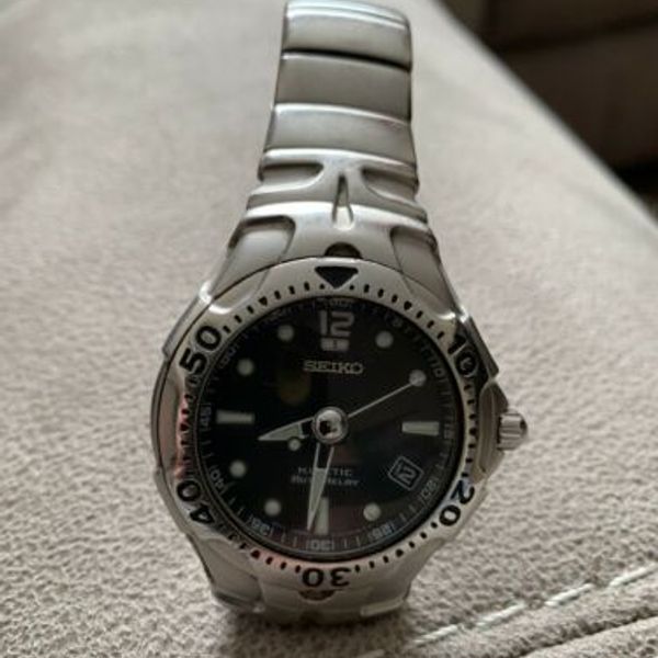 Seiko Kinetic Auto Relay Divers Watch 5J22-0A50 Vintage 2002 Complete with Box | WatchCharts ...