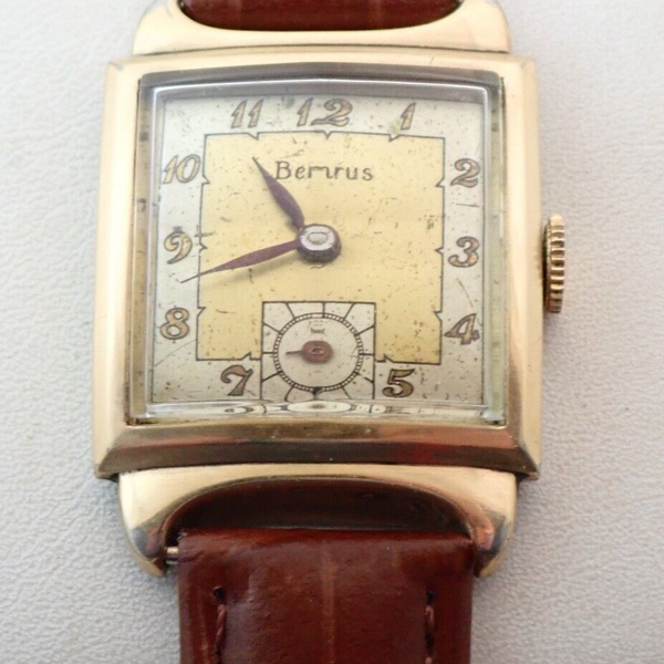 VINTAGE MENS ART DECO SWISS BENRUS 17 JEWEL WRISTWATCH WATCH ...