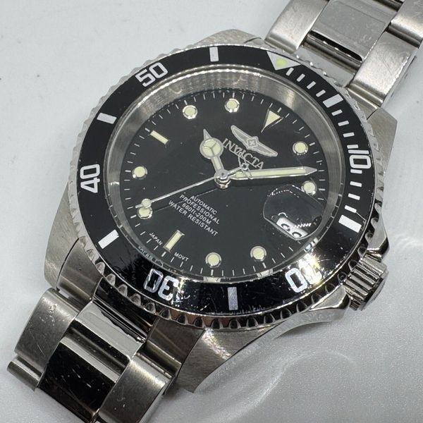Invicta Men Self Wind Automatic Watch Men 200m Diver Silver Rotating ...
