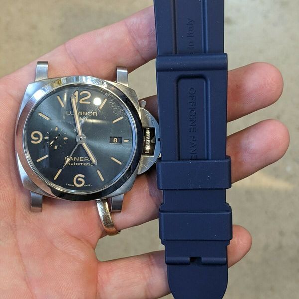 Panerai Luminor GMT 44mm PAM 1033 Stainless Steel Blue Sun-Brushed Dial ...