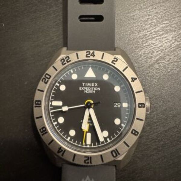 Timex Expedition GMT Titanium Automatic 41mm Silicone Strap Watch ...