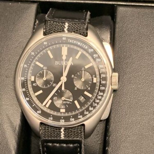 Bulova Lunar Pilot "Moon Watch" 96B258 Quartz Watch Commemorating ...