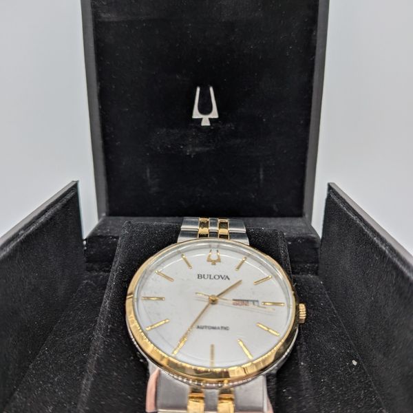 Bulova Classic Two Tone Automatic Day Date Watch 98C130 | WatchCharts ...