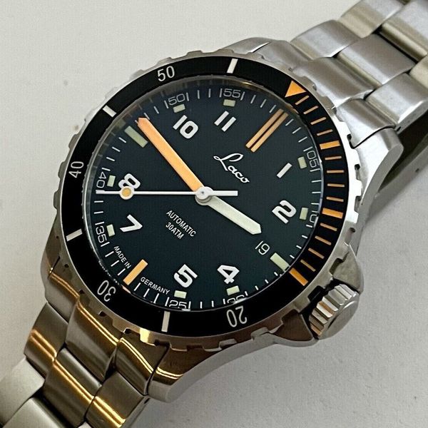 LACO Mojave Automatic Menâ s 39mm Diver Watch with Bracelet, Box ...