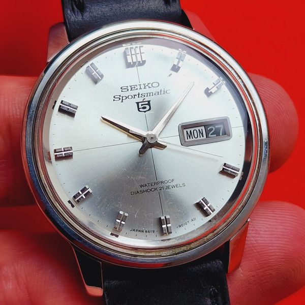 Seiko Sportsmatic Watch 1966 Rare Dolphin Case Automatic Diashock 6619-9070 Mens | WatchCharts ...