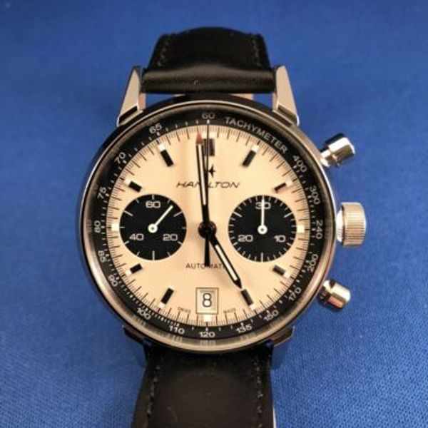 HAMILTON INTRA-MATIC 68 CHRONOGRAPH PANDA DIAL H38416711 40MM ...