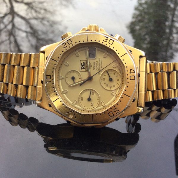 TAG HEUER 3000 GOLD PLATED CHRONOGRAPH 1987 | WatchCharts Marketplace