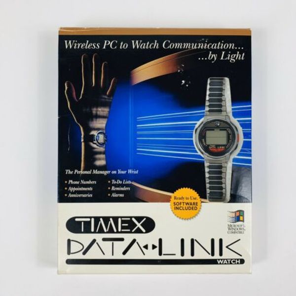 Vintage 1995 Timex Data Link Microsoft Windows Smartwatch New Open Box ...