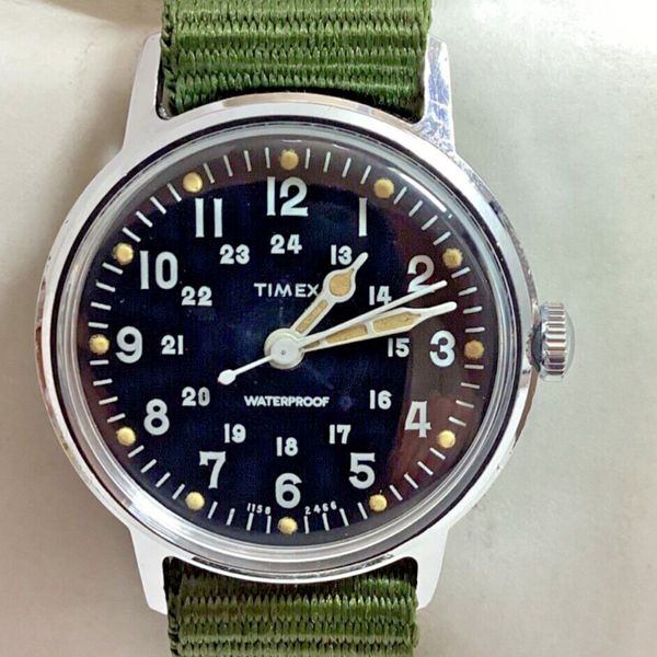 1966 Menâ s Timex Sprite Military Mechanical Watch France 1158 2466 ...