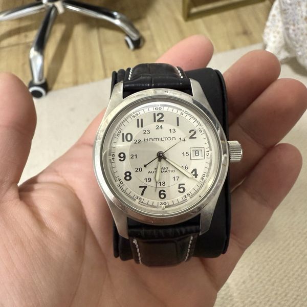 Hamilton Khaki Field H704450 Men's Automatic Watch Silver Dial, Date ...