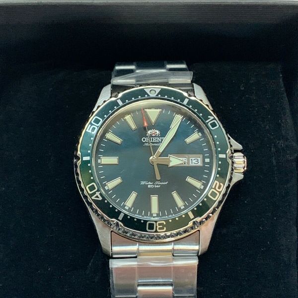 Orient Kamasu RA-AA0004E Green plus Strapcode Bracelet & Borealis Strap ...