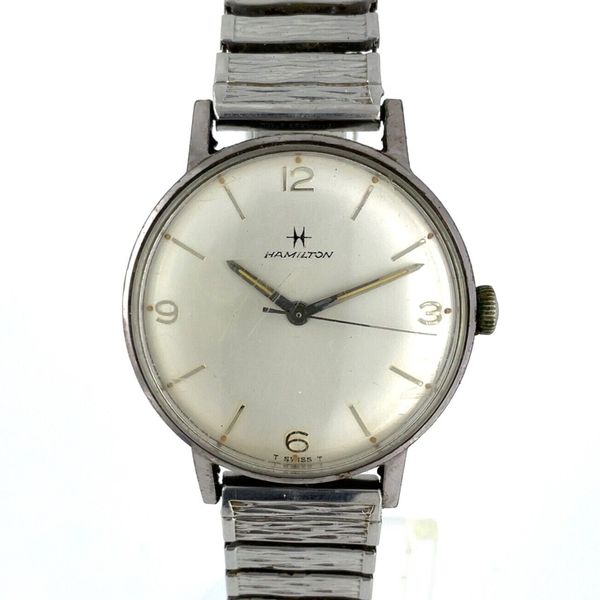 Vintage Hamilton Manual Winding Stainless Steel Swiss Watch Menâ s 32mm ...