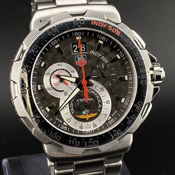 Tag Heuer Formula 1 Indy 500 CAH101A St. Steel Chronograph Date Menâ s ...