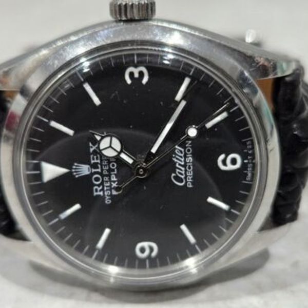 ROLEX /CARTIER EXPLORER 5500-VINTAGE ROLEX CASE & DIAL&SWISS ETA 2824 ...