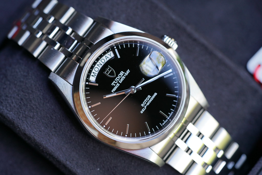 FS: Unworn Tudor Prince Date Day Black Dial 76200 - Box, Instructions ...
