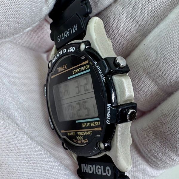 Vintage Timex Atlantis 100 Digital Alarm/Chrono Men's Watch 40mm ...