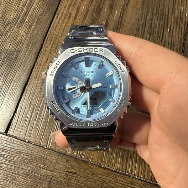NEW Casio G-Shock Light Blue Dial Quartz Sports 200M Men's Watch GM ...