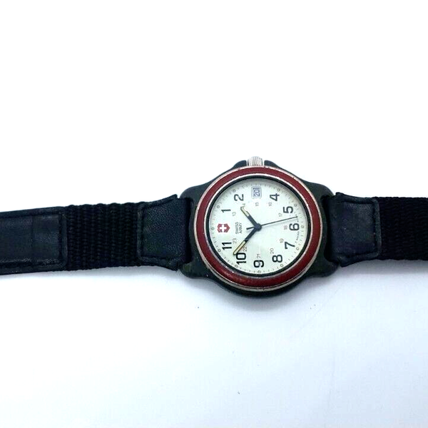 Vintage Swiss Army Victorinox Military Red Bezel Marlboro Watch Needs ...