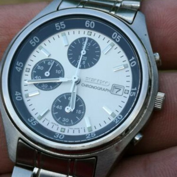 SEIKO 7T92-0CC0 Panda Dial Chronograph Quartz Watch | WatchCharts ...