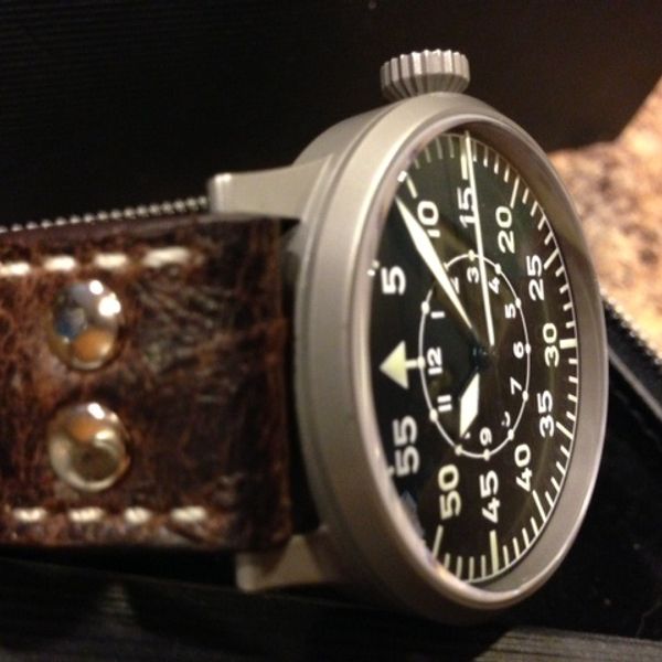 SOLD LACO Dortmund 45mm Handwinding B-Dial + Pilot Strap | WatchCharts ...