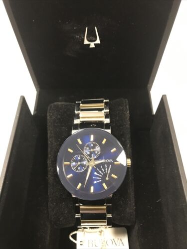 Bulova Modern Blue Dial Two Tone Men's Watch - 98C123 MSRP: $425 ...