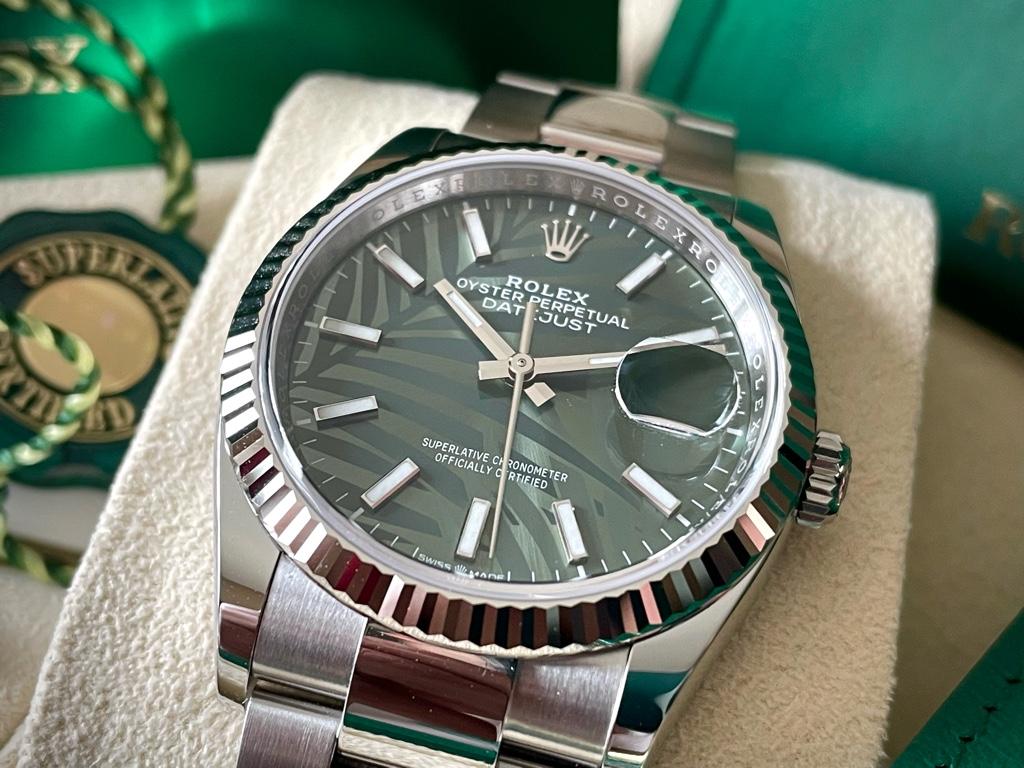 Rolex Datejust 36mm | 126234 PALM Dial - New Full Set! | WatchCharts ...