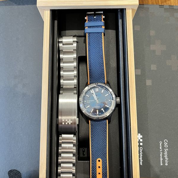 Christopher Ward C60 Sapphire Blue Automatic Watch | WatchCharts ...