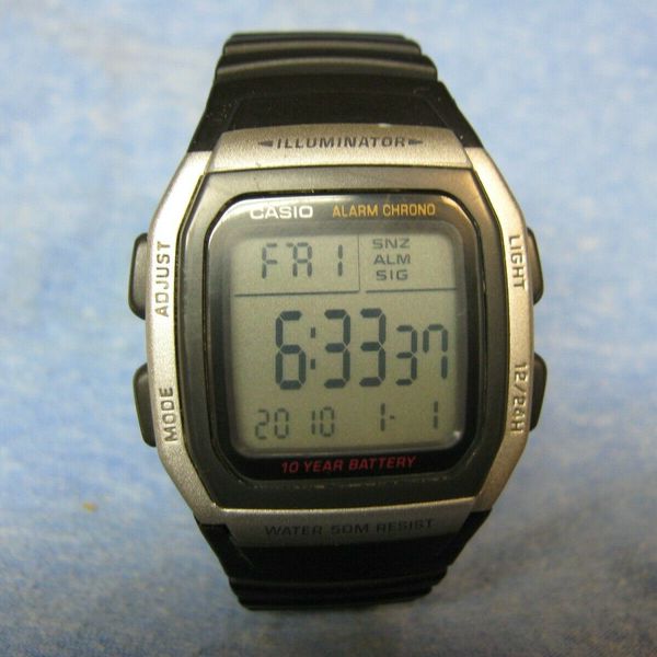 Men's CASIO Water Resistant Digital Watch 3239 W-96H w New Battery | WatchCharts