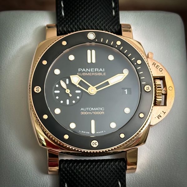 [WTS] [US] Panerai Luminor Submersible GoldTech 42mm 18kt Rose Gold PAM ...