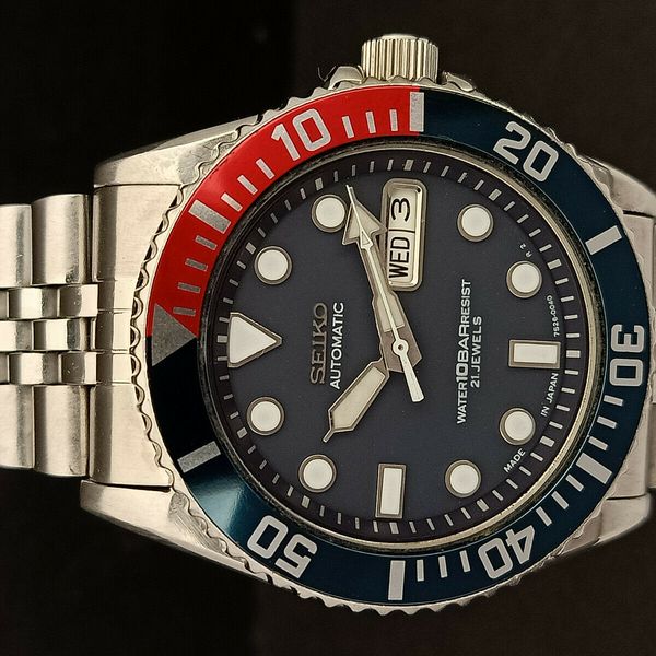 SEIKO DIVER 7S26-0040 SKX033J SUBMARINER 10 BAR AUTOMATIC MENS WATCH ...
