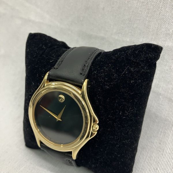 Classic Menâ s Movado Museum Watch Model 87-E4-0863 Swiss Made Gold ...