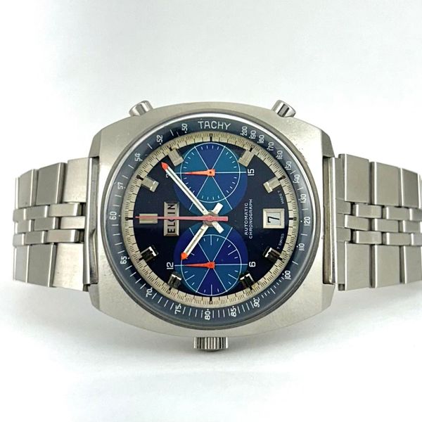 [WTS] Vintage Stainless Steel Elgin Chronograph Big Eye Navy ...