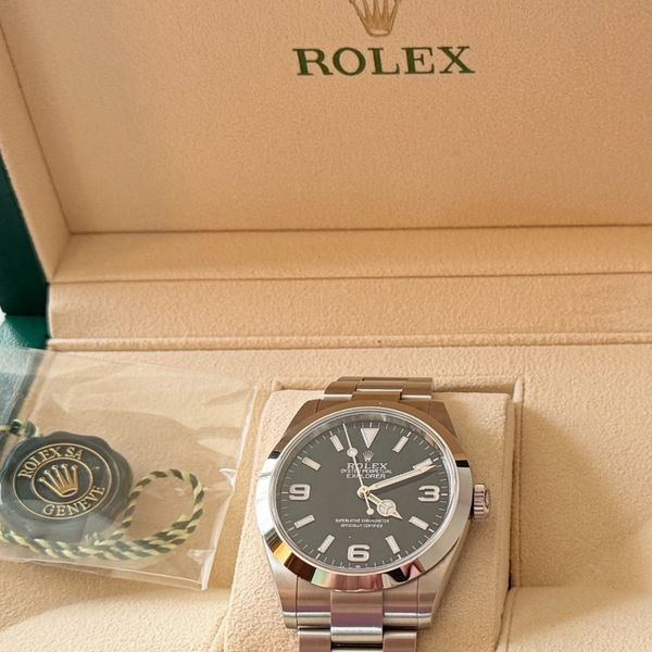 Rolex Explorer 40mm Black Dial Stainless Oyster 224270 Bracelet Box and ...