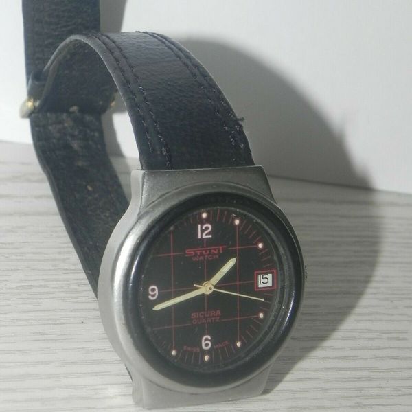 Rare Vintage (80's) Stunt men's Watch by Sicura (Breitling) Swiss ...
