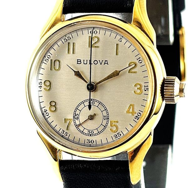 Vintage Bulova 10k Gold RGP Doctor's Chronograph Stopwatch Mens Watch ...