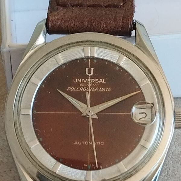 Universal Geneve Polerouter Vintage Automatic Brown Dial | WatchCharts ...