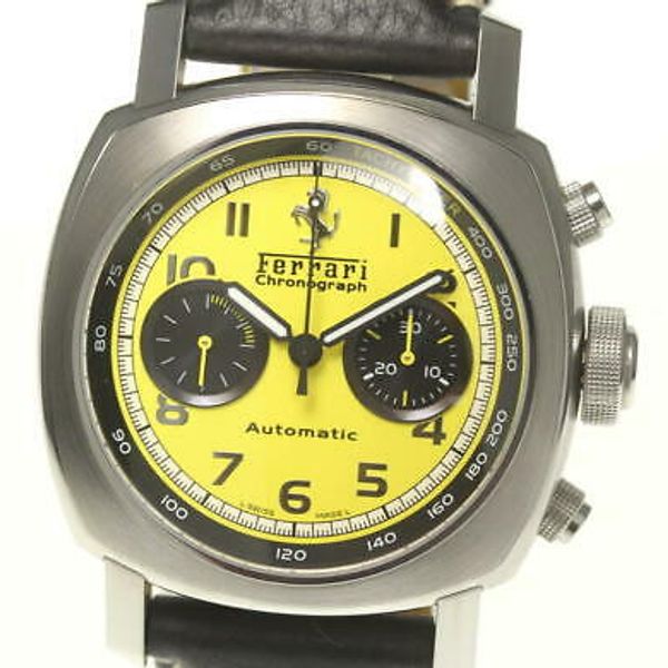 PANERAI Ferrari FER00011 Chronograph yellow Dial Automatic Men's Watch ...