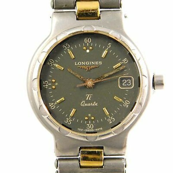 LONGINES CONQUEST TITANIUM L152.2 WOMEN'S GRAY VINTAGE WATCH SWISS ...