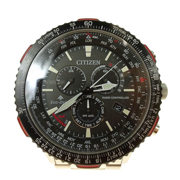 [Used] CITIZEN Promaster E660-S115442 Radio Solar Clock Silver x Black ...