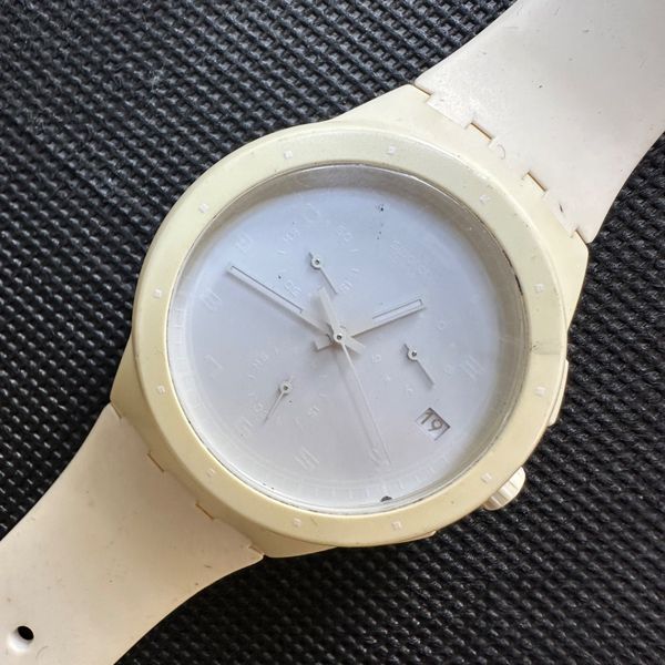 SWATCH CHRONO SUSW400 SWISS MADE MENS WATCH CHRONOGRAPH WHITE ...
