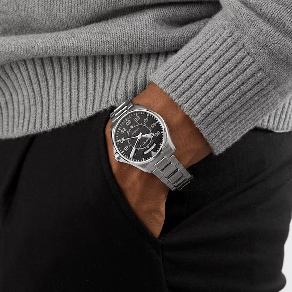 Hamilton Khaki Aviation Men's Black Watch 42mm H64615135 | WatchCharts ...
