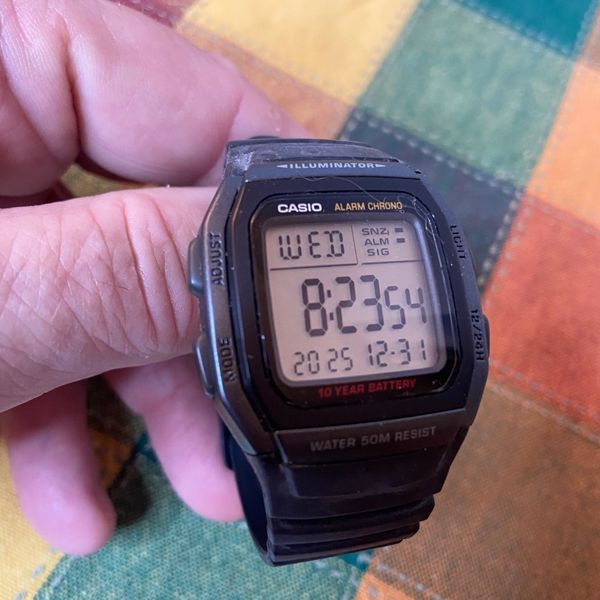 Casio Watch 3239 W-96h Illuminator Digital Black Band Chrono Dual Time ...