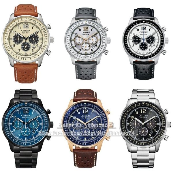 Citizen Men's Eco-Drive Chronograph Watch Blue Dial Stainless Steel ...