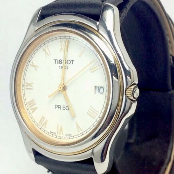 TISSOT PR50 MENS SWISS QUARTZ WATCH WITH SAPPHIRE CRYSTAL & DATE ...