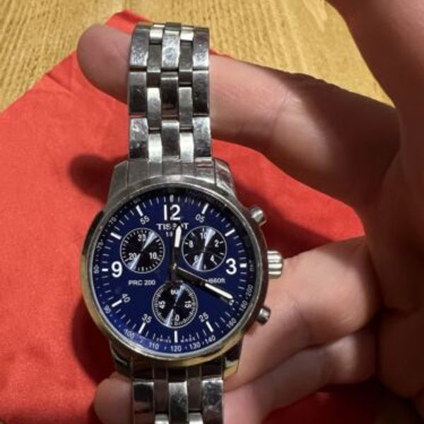 Tissot T-Sport PRC 200 Chronograph 42mm Mens Watch Blue / Silver T114417A | WatchCharts Marketplace