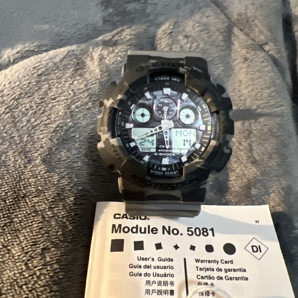 Casio G-Shock Module No. 5081, Gray Camo, With Manual. | WatchCharts ...