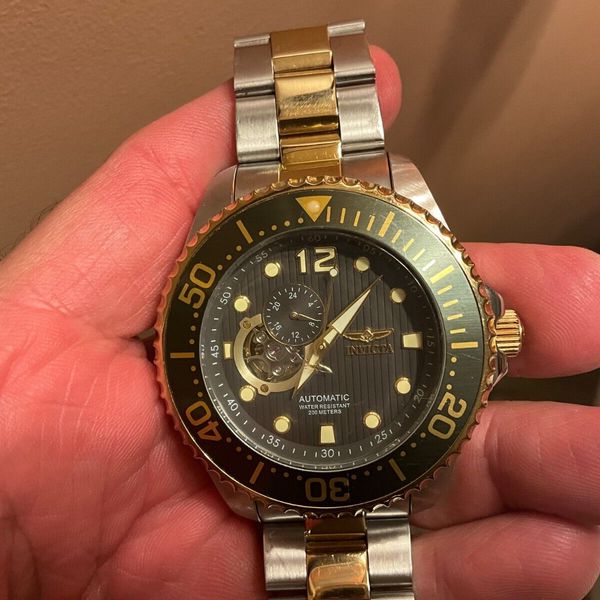 INVICTA PRO GRAND DIVER OPEN HEART AUTOMATIC MODEL 15405 TWO TONE HARD ...