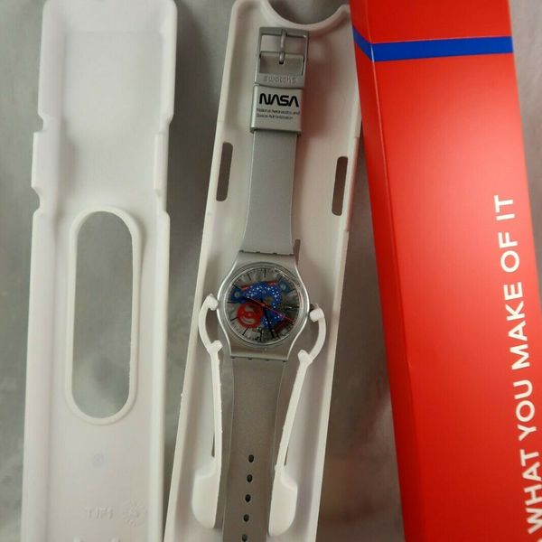 SWATCH Take Me to The Moon NASA Mint in Box GZ355 | WatchCharts Marketplace